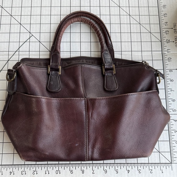 Le Donne | Bags | Le Donne Leather Brown Satchel Bag Genuine Leather ...